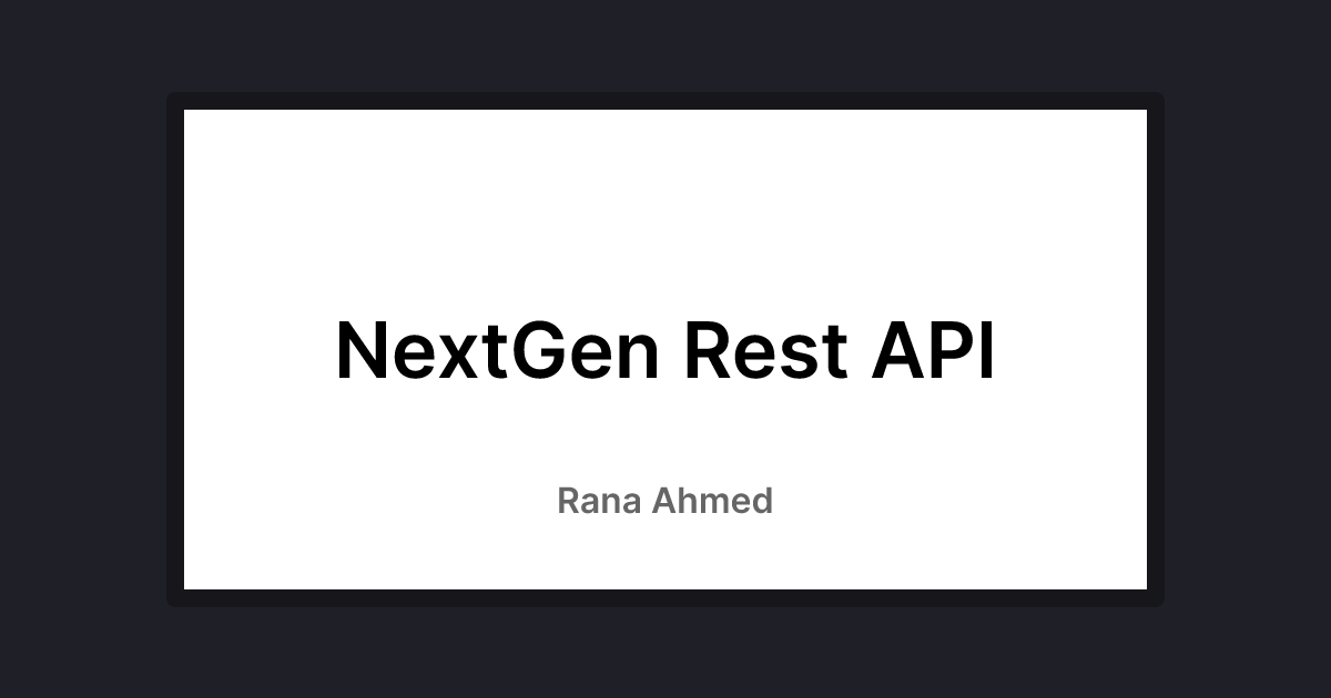 NextGen Rest API